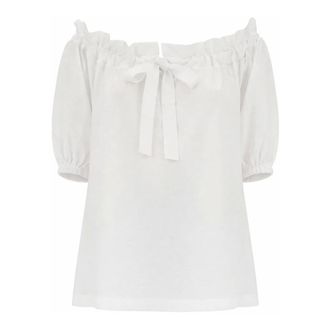 Patou Volume Jersey Top - Femme - Blouses et Chemises - Blanc - Taille: 42 FR