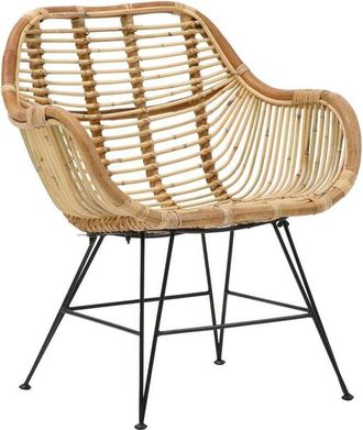 Made In Meubles Fauteuil rotin pieds compas Rattan