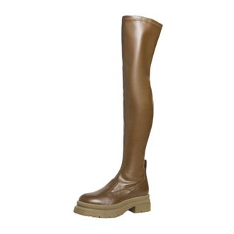 J.W.Anderson Milit&auml;rgr&uuml;ne Overknee-Stiefel - - Shoes - Damen - Braun - 37 EU