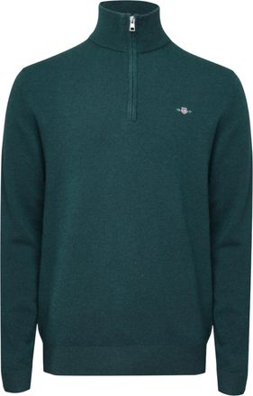 GANT Sweatshirt f&uuml;r Herren, mit kurzem Rei&szlig;verschluss, Lammwolle Mischung (Gr&uuml;n)