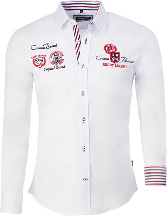 Carisma Herren Hemd Langarm aus 97% Baumwolle- Langarm-Hemd mit Stickerei f&uuml;r M&auml;nner - Freizeithemd Business-Hemd f&uuml;r Hochzeit und Beruf - Herren Shirts Regul