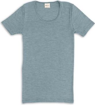 Engel Naturel, t-shirt en laine et soie pour homme, 46/48, bleu montagne, Bleu montagne, 48-50
