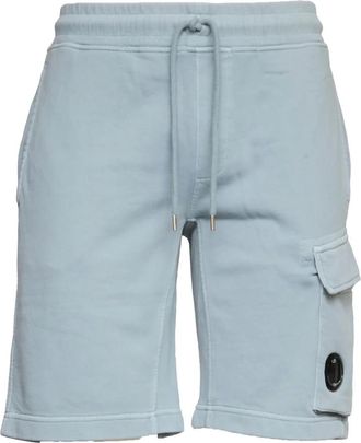 C.P. Company C.p. Company, Homme, Shorts, Bleu, Taille: L Cotton Diagonal Fleece Cargo Sweatshorts
