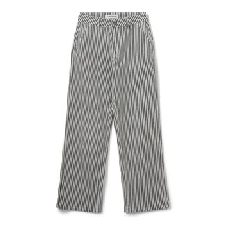 Sofie Schnoor Schwarze Gestreifte Weite Bein Jeans - - Trousers - Damen - Grau - M