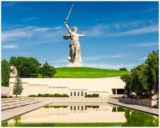 Wallario Poster - Monument der Entschlossenheit in Premiumqualit&auml;t, Gr&ouml;&szlig;e: 40 x 50 cm