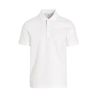 Burberry Polo-Shirt mit Tartan-Kragen - - Tops - Herren - Wei&szlig; - S