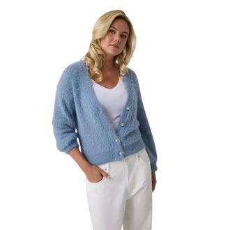 Guess Cardigan W6Br26 Z1408 - Femme - Pulls - Bleu - Taille: 36 FR