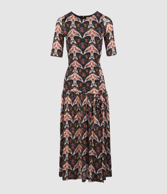 Farm Rio Robe Porcelain Birds Black