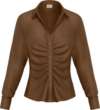 Emme Di Marella Emme DI Marella, Femme, Blouses et Chemises, Brun, Taille: 40 FR Calesse Shirt