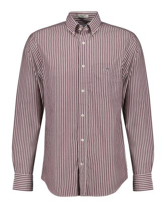 GANT Herren REG POPLIN Stripe Shirt Klassisches Hemd, Wine Red,S