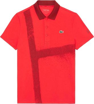 Lacoste Novak Djokovic Poloshirt f&uuml;r Herren, Tennis (Rot)
