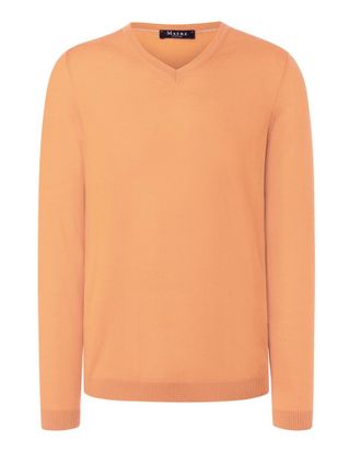Maerz Leichter Pullover aus Merinowolle mit V-Ausschnitt in