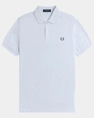 Fred Perry Unifarbenes Piqu&eacute;-Poloshirt mit Logo-Stickerei in