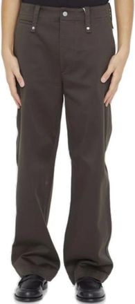 Burberry Pantalon droit coupe ample - Homme - Pantalons - Brun - Taille: S