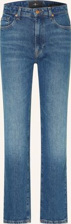 7 For All Mankind Straight Jeans High Rise Straight blau