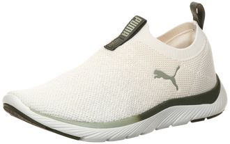 Puma Damen Softride Remi Slip-on Knit WNs Straßen-Laufschuh, Warmweiß dunkel Loden Lux Army, 35.5 EU