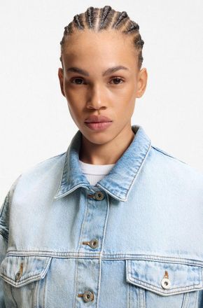 HUGO BOSS Jeansjacke Lou Boxy, leicht oversized