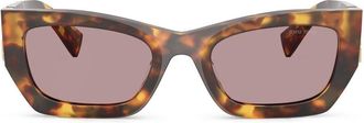 Miu Miu Eyewear Sonnenbrille mit Logo - Braun