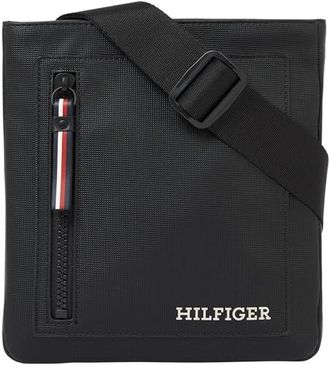 Tommy Hilfiger Sac à Bandoulière Homme Pique Mini Crossover Moyen, Noir (Black), Taille Unique