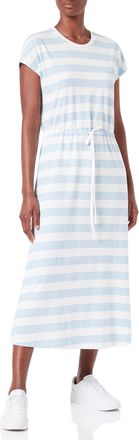 Only Womens ONLMAY S/S MIDI Stripe Dress JRS Kleid, Cashmere Blue/Stripes:Cloud Dancer (kia), M