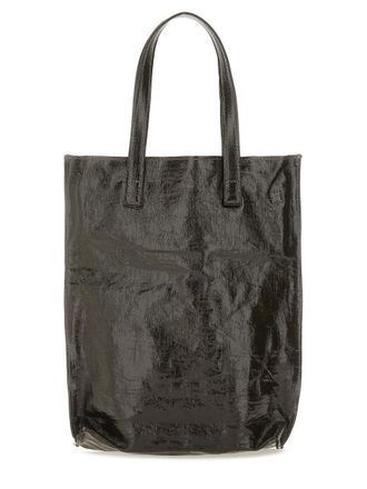 Uma Wang Womens Medium Tote Bag Brown Linen Handbags Hand