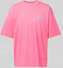 Review T-Shirt mit Label-Print