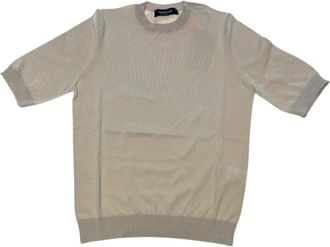 Fabiana Filippi Femme, Pulls, Beige, Taille: 34 FR Pull &agrave; Col Rond