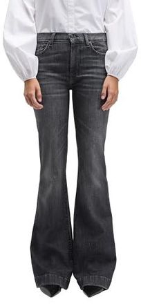 7 For All Mankind Dojo Rocker with 7 Studded Jeans, Noir, 23W Femmes