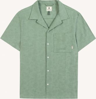 Faguo Chemise manches courtes vert clair viscose - PAIOLIVE