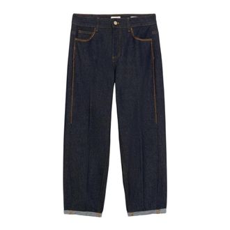 Oltre Boyslim Jeans mit Strasssteinen - - Jeans - Damen - Blau - S