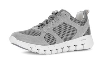 Gabor Sneaker PIUS GABOR, Herren, Gr. 8,5 (42,5), grau, Mesh, Veloursleder, Schuhe Sneaker, Halbschuh, Schn&uuml;rschuh, besonders flexible Laufsohle, G-Weite
