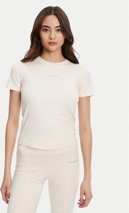 Guess T-Shirt V5RI10 KCD02 &Eacute;cru Regular Fit