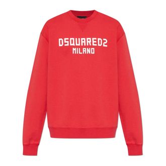 Dsquared2 Homme, Sweatshirts et sweats &agrave; capuche, Rouge, Taille: XL Crewneck SweaT-shirt