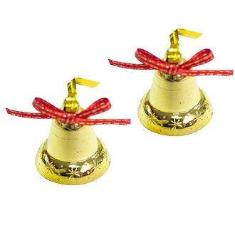 BESTOYARD 18 St&uuml;ck Weihnachtsbaum Glocken Anh&auml;nger Weihnachtsanh&auml;nger Christbaumschmuck Baumschmuck Gl&ouml;ckchen Weihnachtsdeko zum Aufh&auml;ngen (Golden)