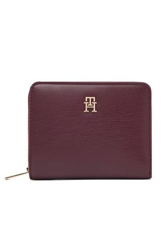 Tommy Hilfiger Geldb&ouml;rse Th Icon Med Za Flap AW0AW17742 Dunkelrot
