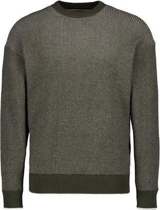 Daniel Hechter Herren Pullover gr&uuml;n Baumwolle unifarben