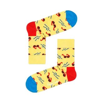 Happy Socks Homme, Sous-vêtements, Multicolore, Taille: S Chaussettes en Coton Jaunes Style Crew