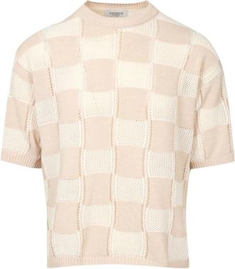 Laneus Homme, Pulls, Beige, Taille: L T-Shirt Tricot&eacute;