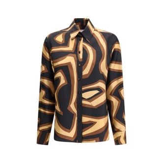 Pucci Femme, Blouses et Chemises, Multicolore, Taille: 38 FR Chemise en soie imprim&eacute;e