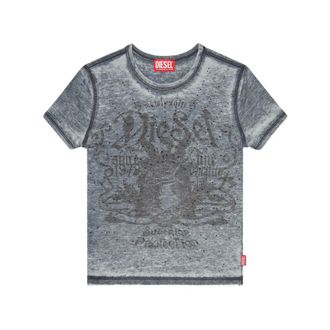 Diesel Femme, Tops, Gris, Taille: 36 FR T-shirt Diesel