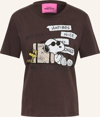 Frog Box Frogbox T-Shirt Mit Schmucksteinen braun