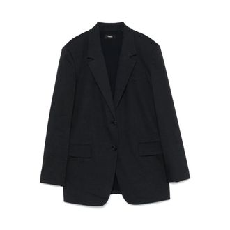 Theory Dunkelgraue Gekn&ouml;pfte Jacke - - Jackets - Damen - Grau - S