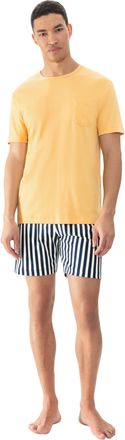 Mey Nachtw&auml;sche Serie Sun Stripes Herren Schlafanz&uuml;ge kurz Pale Sun S(S)
