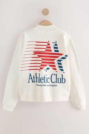 Next Sweater Sweatshirt mit R&uuml;ckengrafik und Druckkn&ouml;pfen (1-tlg)