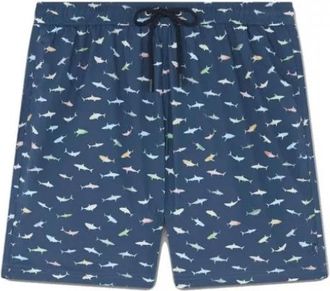 Paul & Shark Homme, Maillots de bain, Bleu, Taille: XL Shark Print Swim Shorts