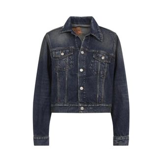 Balenciaga Distressed Denim Trucker Jacket - - Jackets - Damen - Blau - XS
