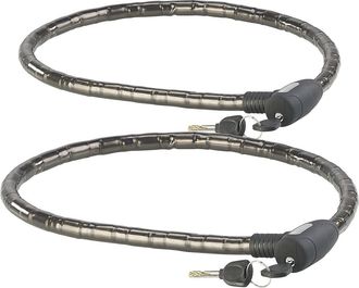 Pearl Glieder-Fahrradschloss: 2er-Set Stahl-Gliederschloss, spezialgehärtete 17-mm-Stahl-Hülsen, 1 m (Fahrradschloss gehärteter, Stahlfahrradschlösser, Stah