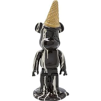 Kare Design Statuette déco Gelato Ours Noir en polyrésine 40 x 16 x 15 cm (H x l x P)