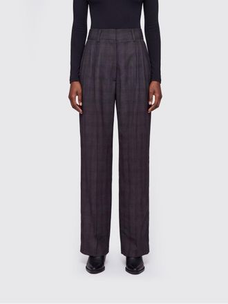 Blaz&eacute; Milano Karierte Straight-Hose aus reiner Schurwolle mit hoher Taille