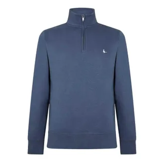 Jack Wills Barchester Sweatshirt f&uuml;r Herren, mit kurzem Rei&szlig;verschluss (Indigoblau)